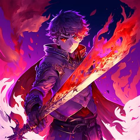 Premium Ai Image Anime Style Illustration Of A Male Character Holding