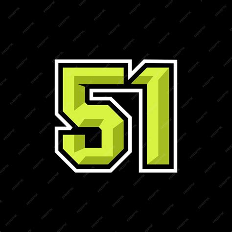 Premium Vector Number Racing 51 Design Vector