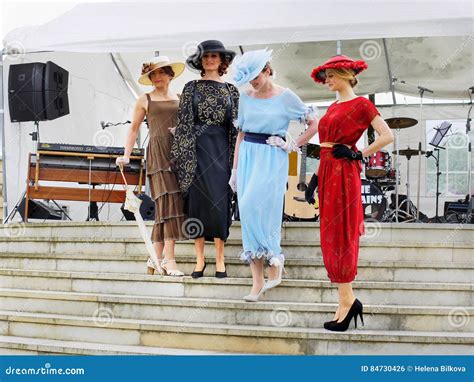 Vintage Fashion Show WomanÂ´s Clothing Editorial Photo Image Of