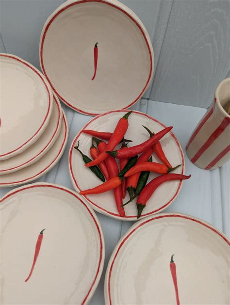 Chilli Plate Sea Bramble Ceramics