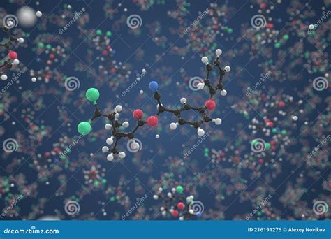 Cypermethrin Molecular Structure 3d Model Molecule Insecticide
