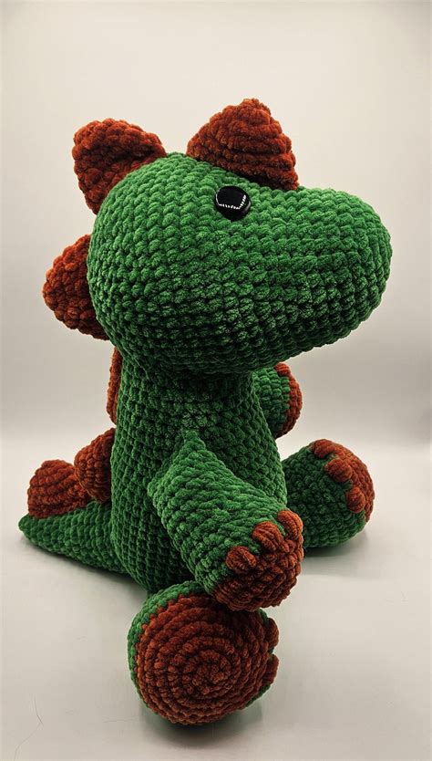 Jumbo Crochet Allosaurus Plush Amigurumi Dinosaur Plush Stuffed Toy Etsy