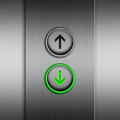 Elevator Panel With A LED Button Stock Illustration Illustration Of Border Lift