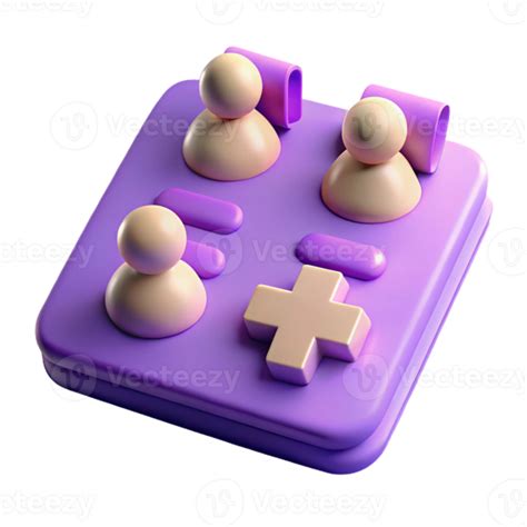 3d Purple Game Controller With Plus Button And User Icons 51327535 Png