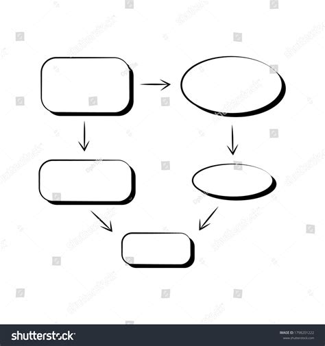 Graphic Diagram Organizational Chart Hand Drawn Stock Vector Royalty Free