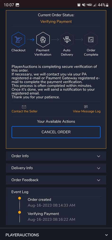 Payment Verification R Playerauctions