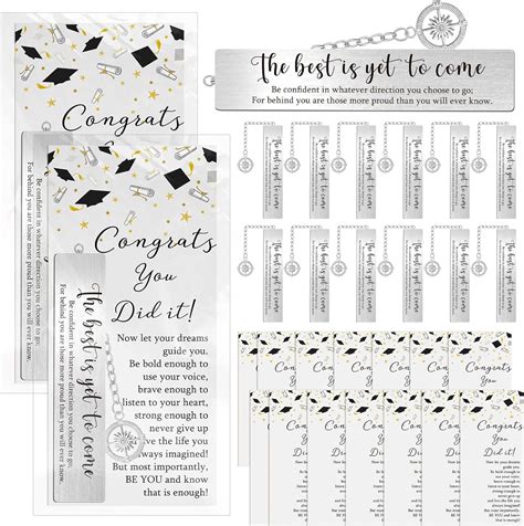 24 Sets Graduation T For Graduates Compass Bookmarks The Best Is Yet
