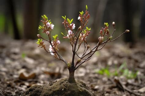 Premium Ai Image Sprouting Tree In The Spring With New Leaves And