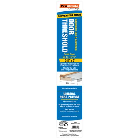 Adjustable Aluminum And Oak Sill Threshold Frost King® Weatherization