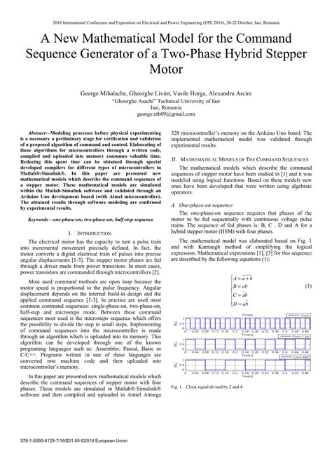 Pdf A New Mathematical Model For The Command Sequence Generator Of A