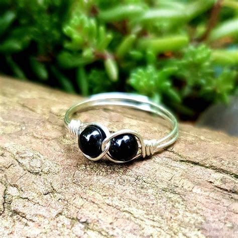 Obsidian Rings Etsy