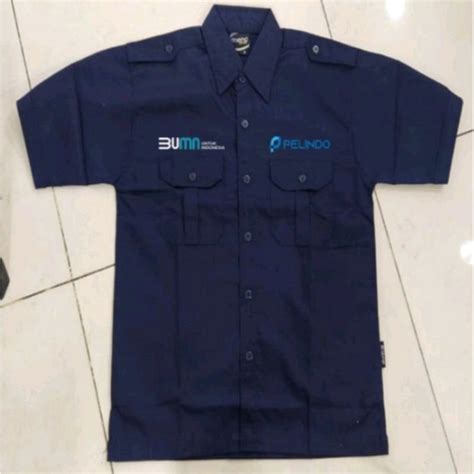 Jual Kemeja Bumn Pelindo Seragam Pelindo Baju Pelindo Full Bordir Shopee Indonesia