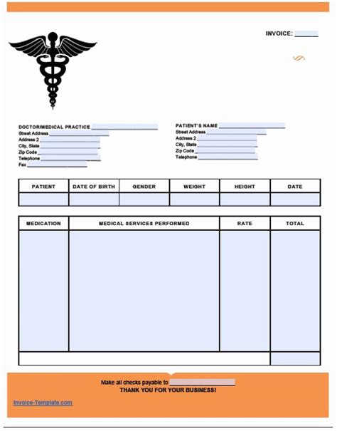 Medical Bill Statement Template Artofit
