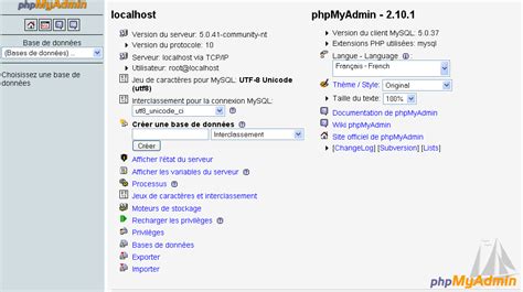 MySQL L Outil PHPMyAdmin