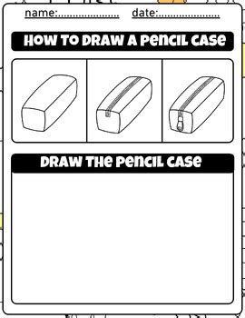 How To Draw School Supplies Step By Step Drawing And Directed Drawings
