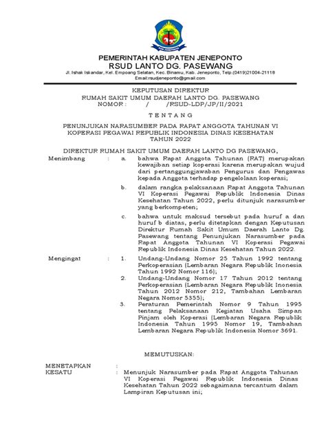 Sk Narasumber Rat Kpri Pdf