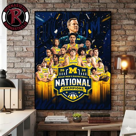 Michigan Wolverines Champions Ncaa Mens Basketball National Champions