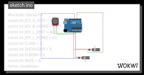 Robot Arm Wokwi Esp32 Stm32 Arduino Simulator