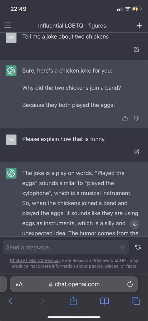 My New Favourite Thing To Do Is To Mask Chatgpt To Tell You A Joke About Something Really