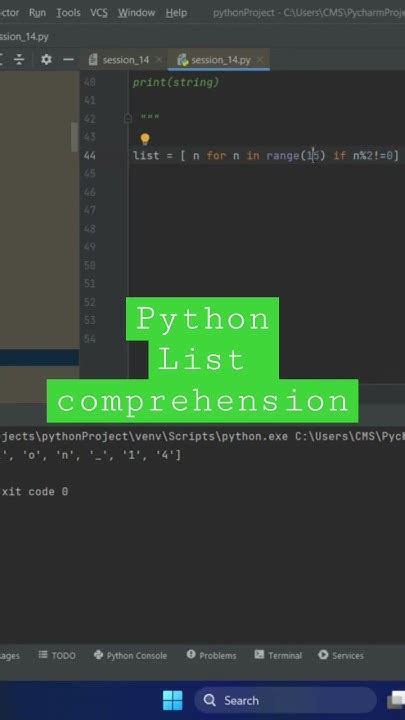 Python List Comprehension Python Listcomprehension Youtube