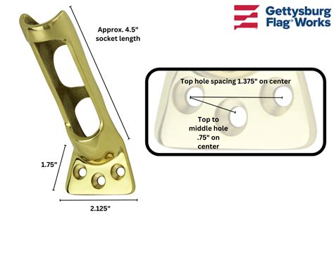Gleaming Brass Flagpole Bracket