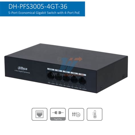 Dahua Dh Pfs3005 4gt 36 4 Puertos Poe Gigabit Weby Servicios