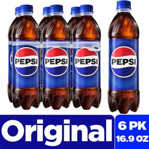 Pepsi Cola Soda Bottles 6 Pk 16 9 Fl Oz