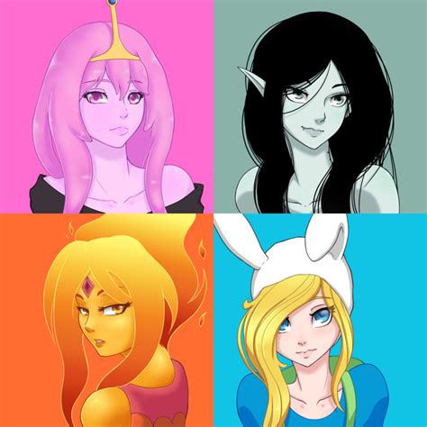 Marceline Abadeer Princess Bonnibel Bubblegum Fionna The Human Girl