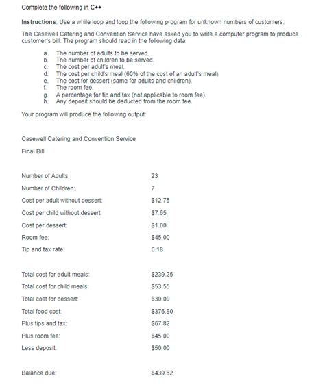 Solved Complete The Following In C Instructions Use A Chegg