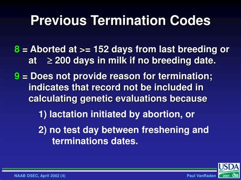 ppt revision and use of termination codes powerpoint presentation