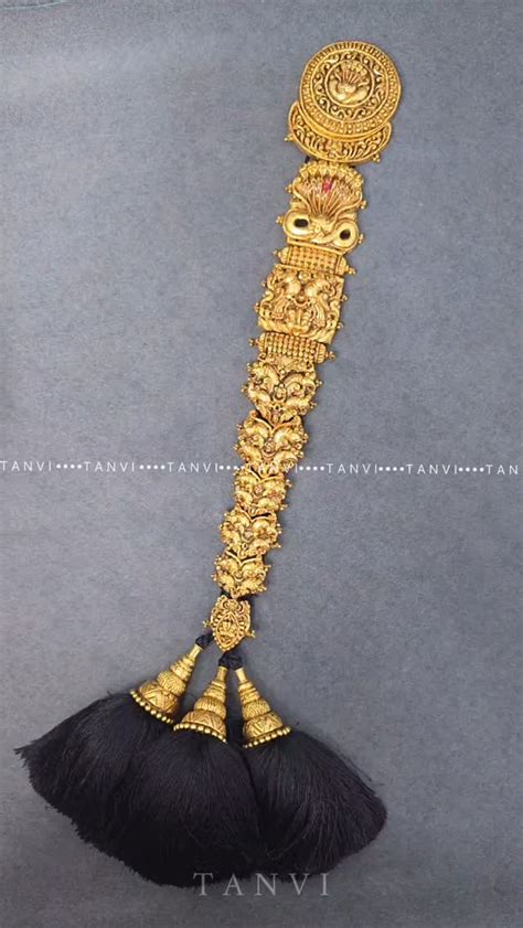 Jada Nagam Gold Hair Accessories From Tanvi Jewellers • South India