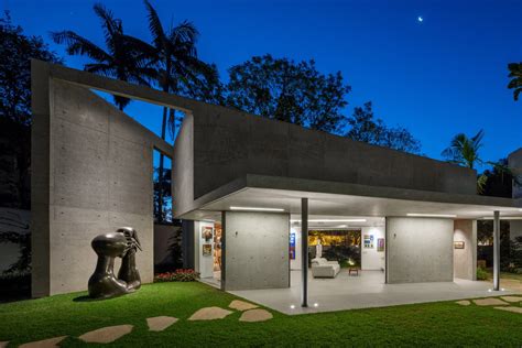 Angular Roof Tops Concrete Garden Annex For São Paulo Home