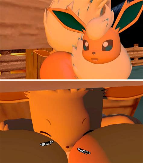 Eevee Sniff Flareon Butt By Raythemouse On Deviantart