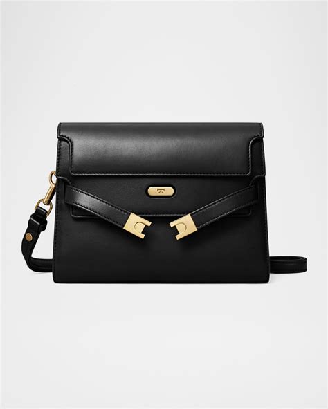 Tory Burch Lee Radziwill Leather Shoulder Bag | Neiman Marcus