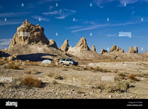 Campsite At Trona Pinnacles National Natural Landmark California Usa