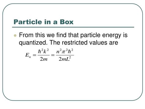 PPT Particle In A Box PowerPoint Presentation Free Download ID