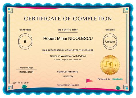 Robert Mihai Nicolescu On Linkedin Test Automation University Certificate