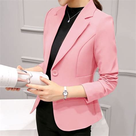 Creationsgstore Blazer Feminino Blazer Feminino Slim Ternos De Trabalho
