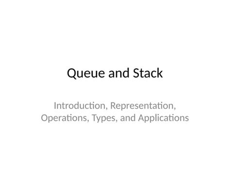 Queue Introduction Representation Operations Types Of Queue