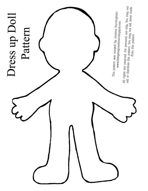 Printable Simple Doll Pattern