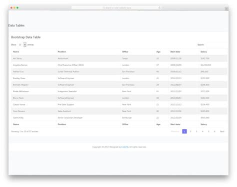 Bootstrap Datatable Examples For Web Tables UiCookies
