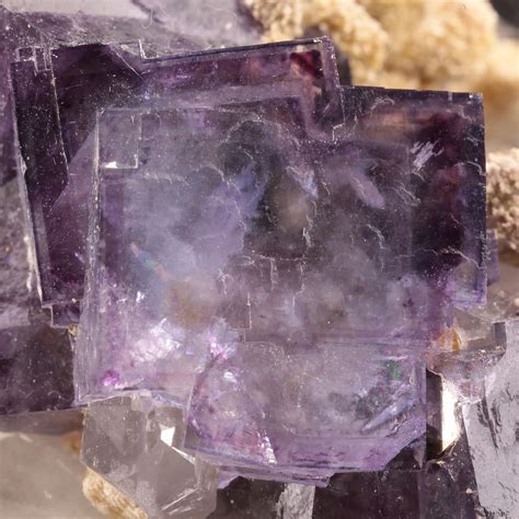 Fluorite Gemmy Phantom Crystals With Muscovite And Quartz