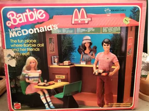 Barbie Loves Mcdonalds Restaurant Playset5559 Mattel 1982 Boîte