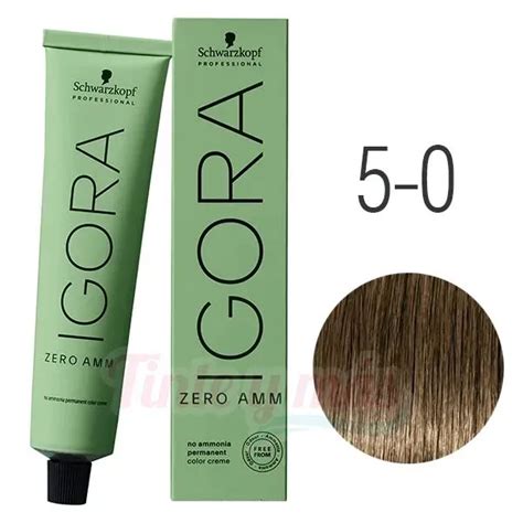 Tinte 5 0 Schwarzkopf Igora Zero Amm Castaño Claro Natural