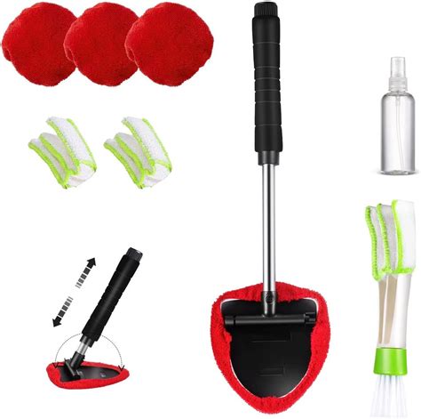 Midyb Car Window Cleaner Extendable Car Windscreen Cleaner Tool With 3