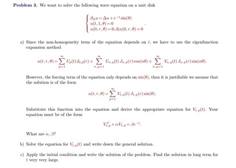 Solved Problem 3 We Want To Solve The Following Wave