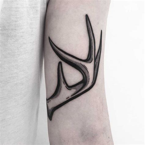 Elk Antler Tattoo On Arms