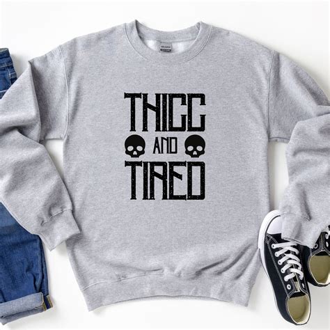Thicc And Tired Emo Shirt Emo Subculture Shirt Emo T Emo Tees