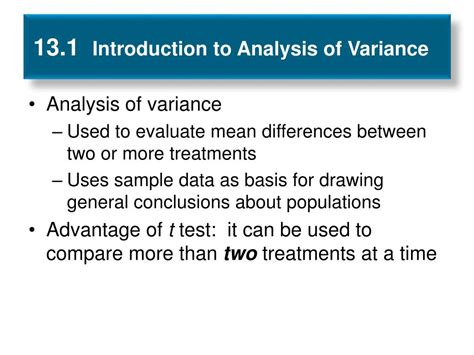 Ppt Chapter 13 Introduction To Analysis Of Variance Powerpoint Presentation Id 5499216