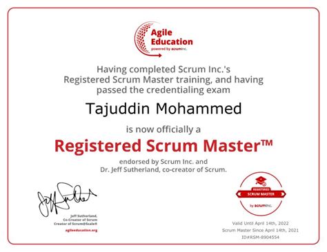 Tajuddin Mohammed On Linkedin Registeredscrum Agileeducation
